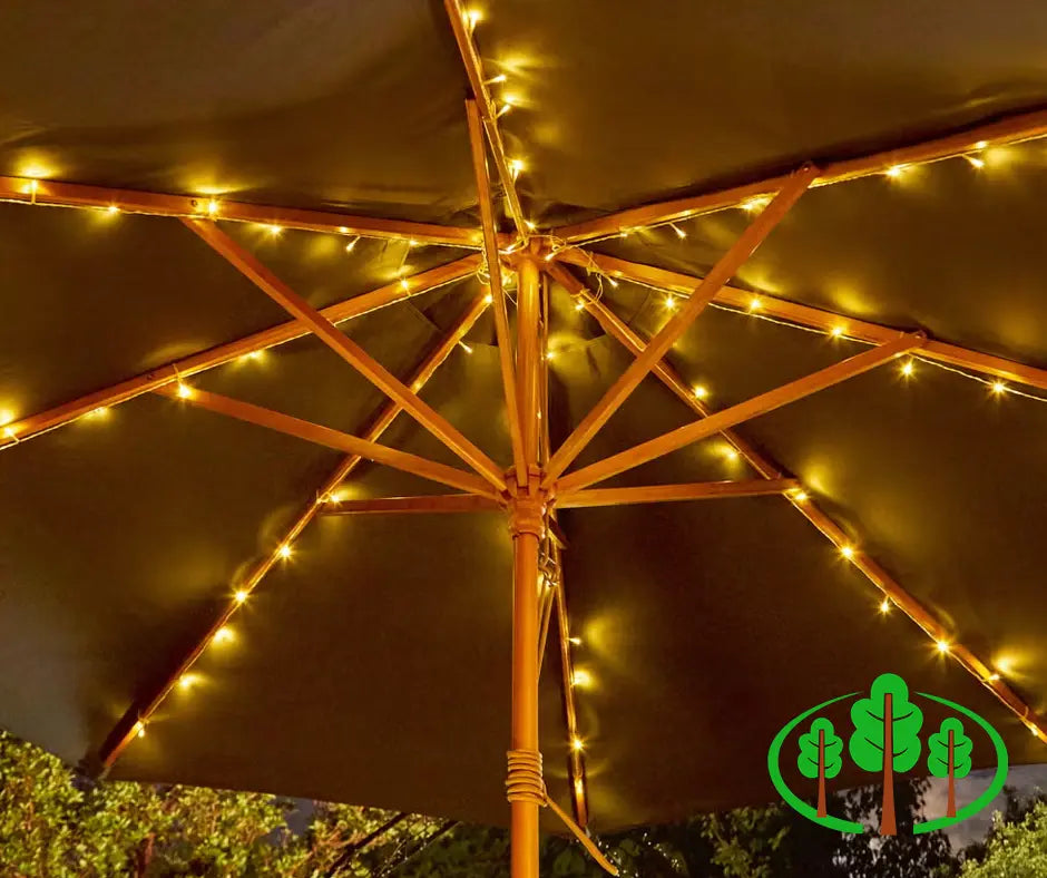 Parasol Lights 80 LED - Warm White – Torwood Garden Centre