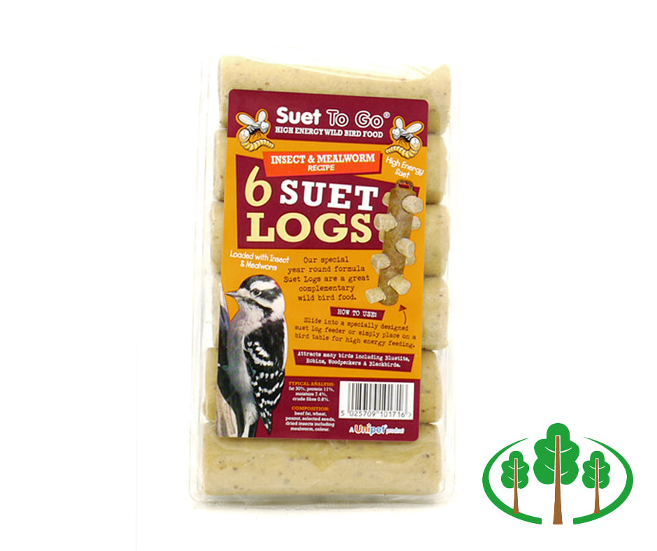 Suet To Go Insect Suet Logs 6 Pack – Torwood Garden Centre